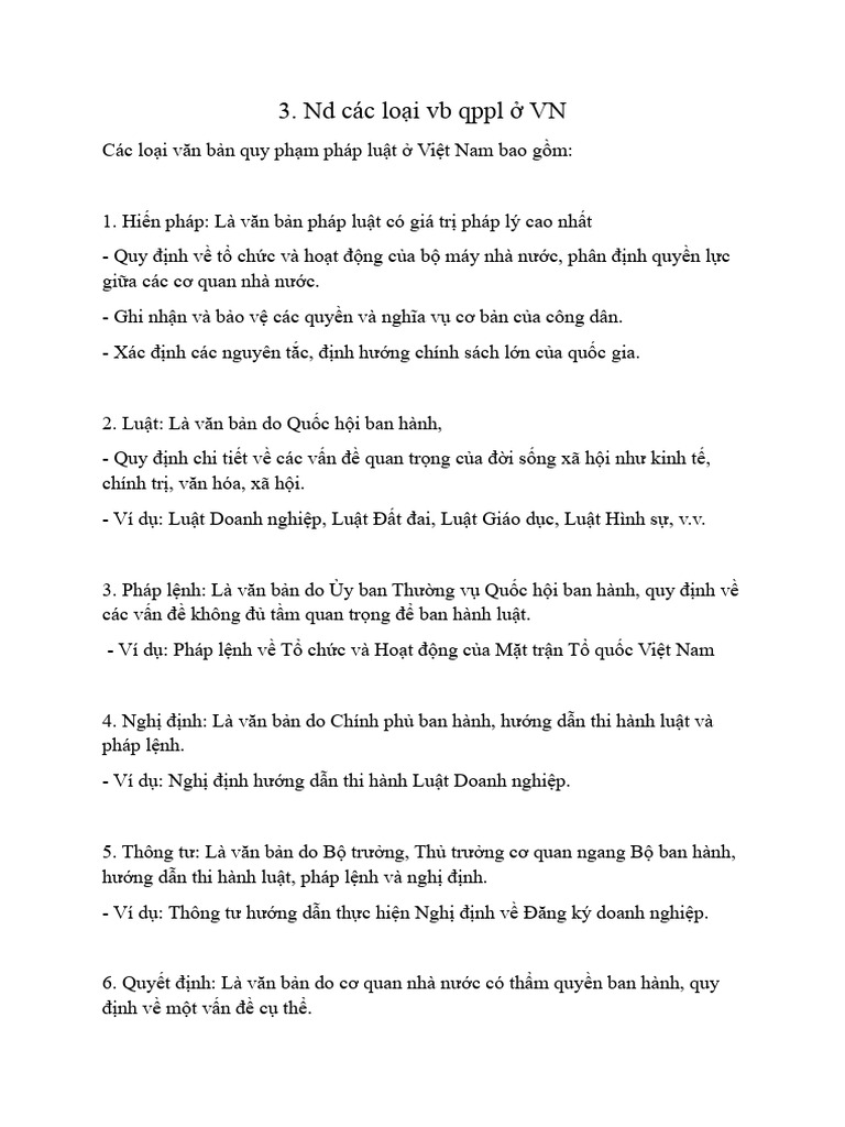 3.nd Cac Loai VB QPPL | PDF