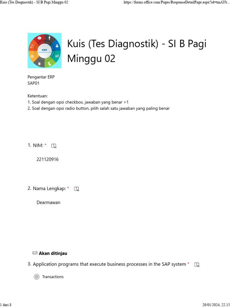 Kuis | PDF | Receipt | Expense