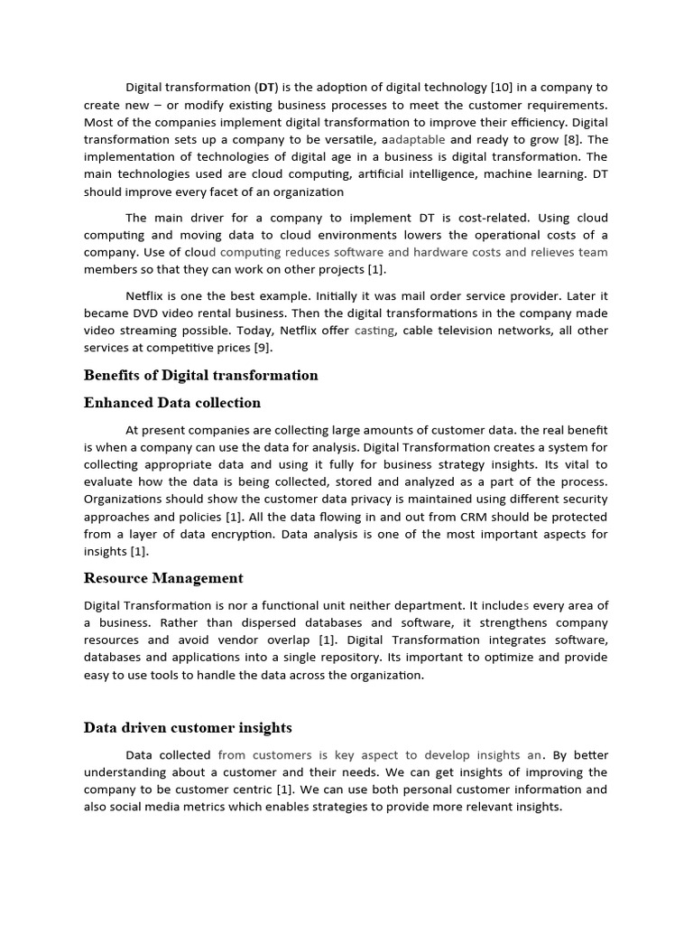 Digital Transformation Pdf Security Computer Security