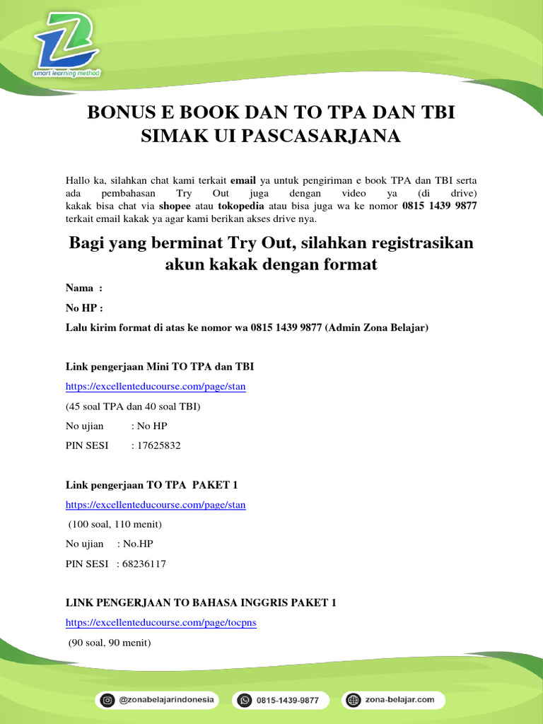 Panduan To Simak Ui Pascasarjana | PDF