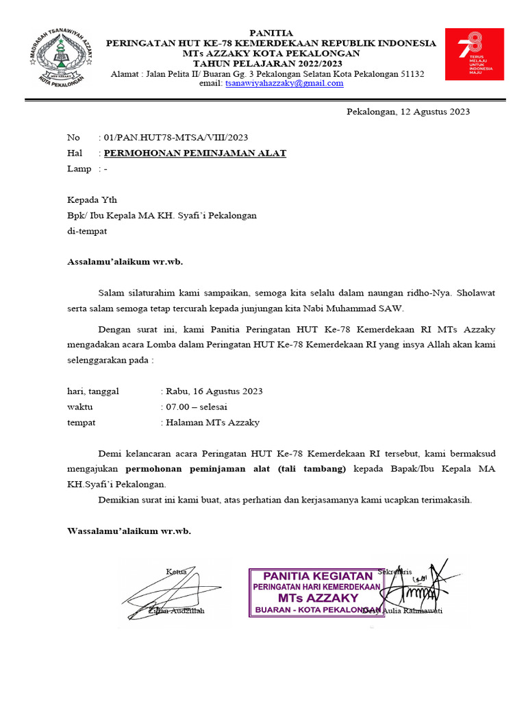 Surat Surat Lomba Pdf