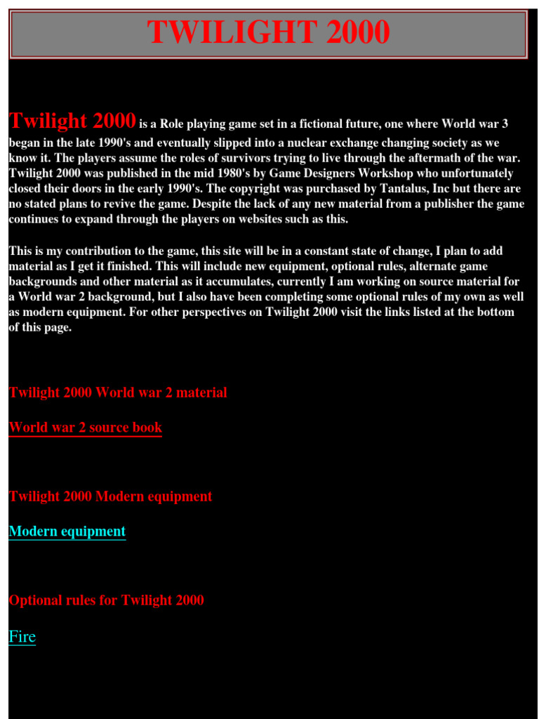 Twilight 2000 - WWII | PDF | M4 Sherman | Tanks
