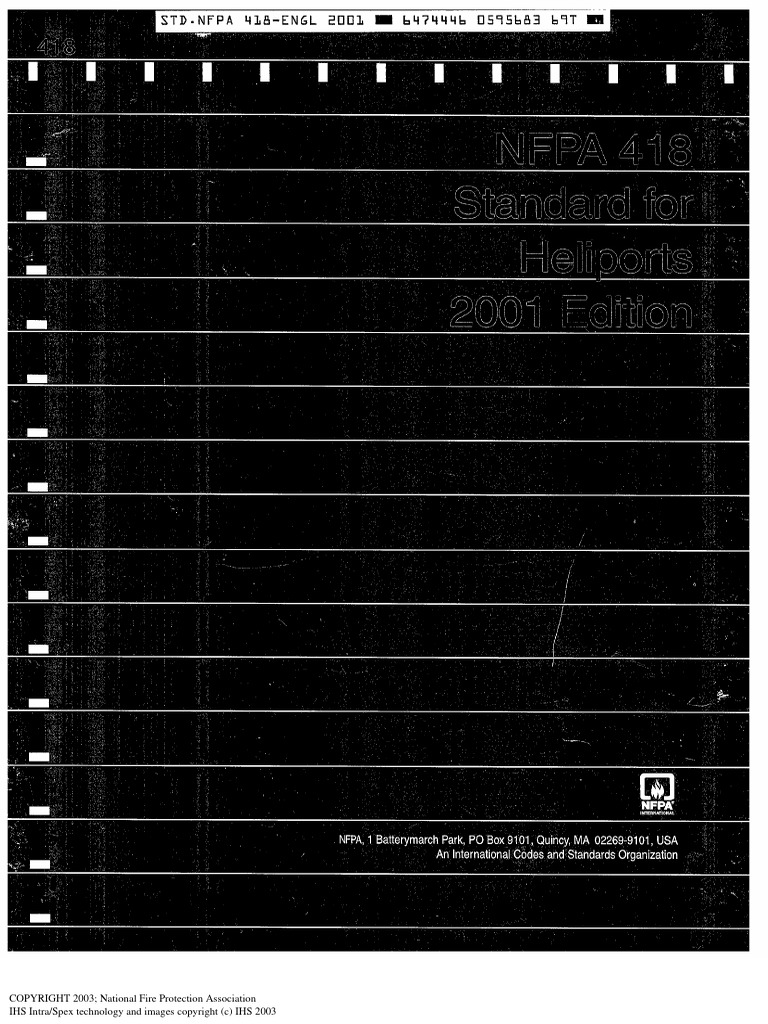 NFPA 418 - 2001 Heliport-foam-system | PDF