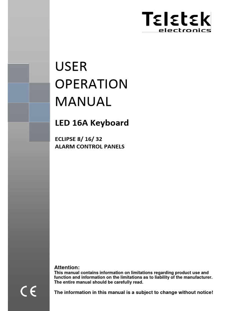 User and Operation LED16A Eclipse 8 16 32 | PDF | Menu (Computing) | Computer Keyboard