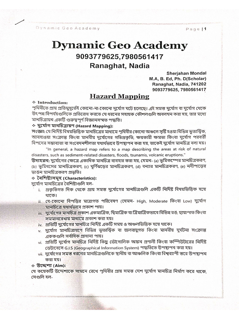 Hazard Mapping | PDF