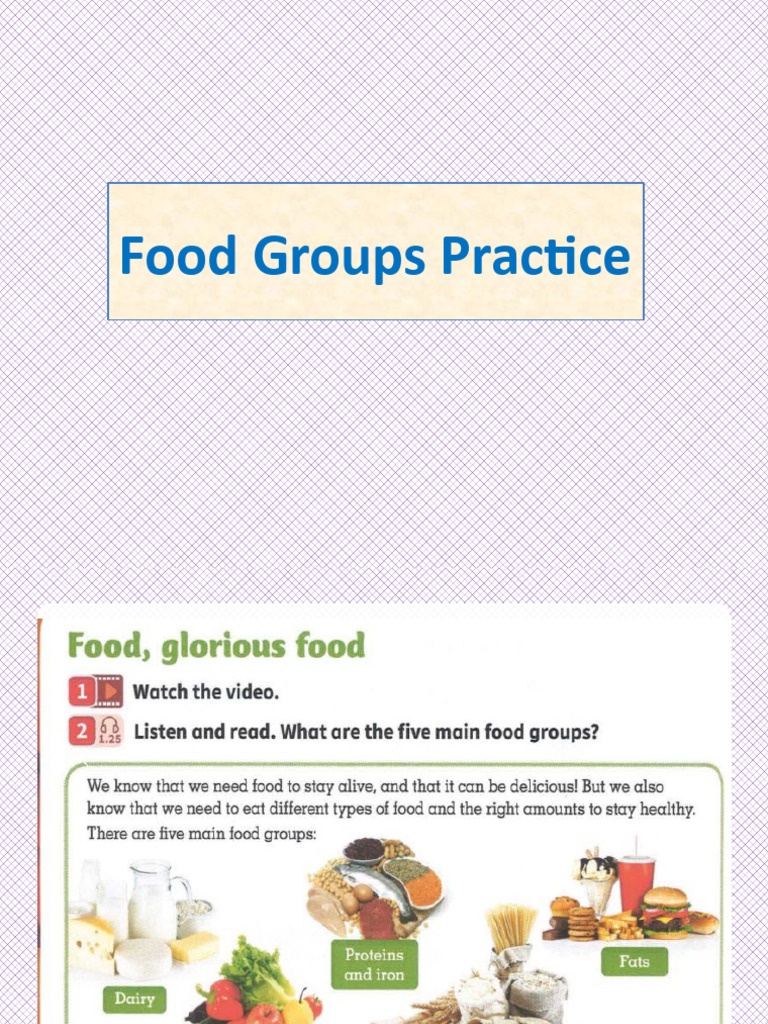 1.food Groups Practice POWER UP | PDF