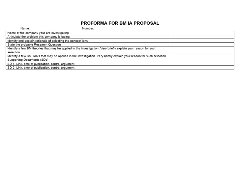 Template For IA Proposal | PDF | Career & Growth | Business