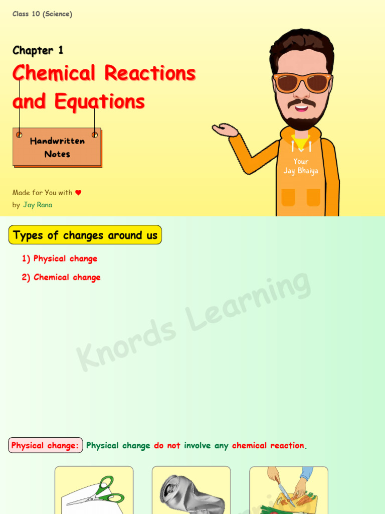Chapter 1 Chemical Reactions and Equations | PDF | Chemical Reactions ...