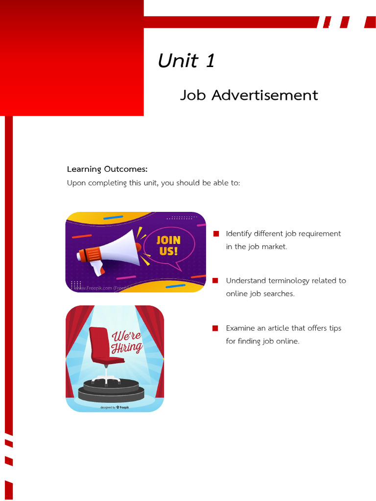 หนังสือCareer U1 U6 | PDF | Résumé | Job Hunting