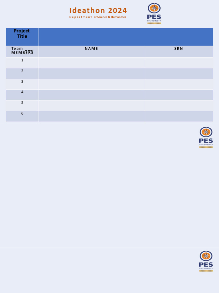 Ideathon Power Point Format (2) | PDF