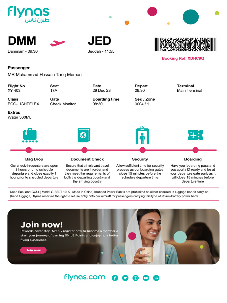 DMM JED: Passenger | PDF | Baggage | Aviation