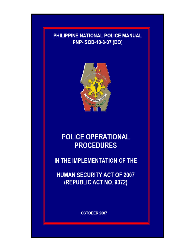 Pop On Human Security Act | PDF | Police | Crime & Violence