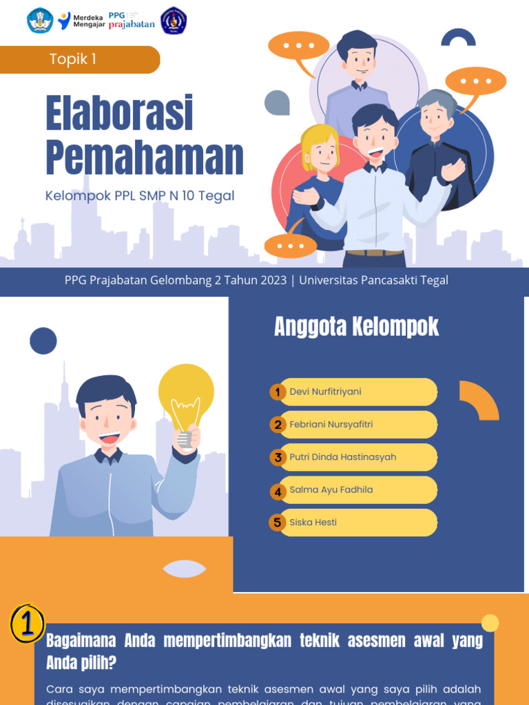 Elaborasi Pemahaman - TP1 - PPA II - , Putri Dinda Hastinasyah | PDF | Karier & Perkembangan ...