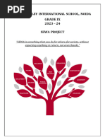 Class 9 Sewa Project Edited | PDF | Physical Fitness | Endurance