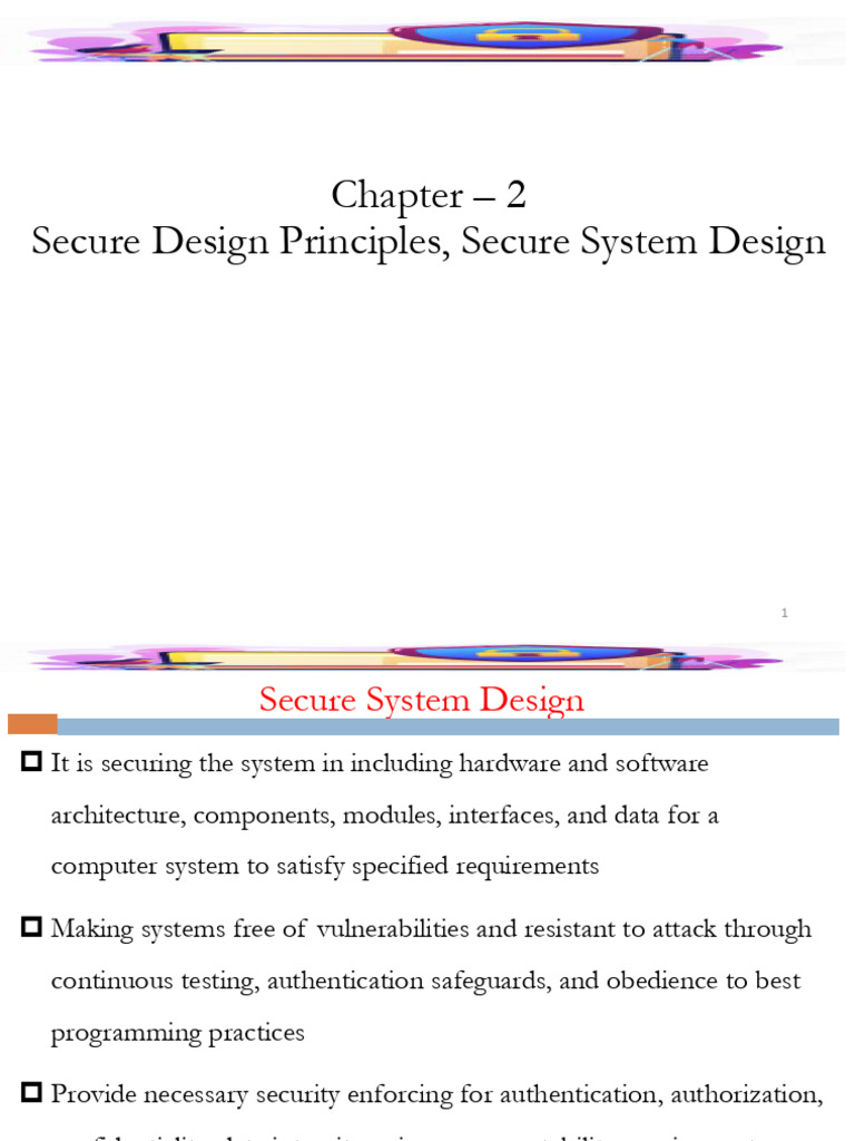 chapter 2 secure desing and principle | PDF | Key (Cryptography) | Security