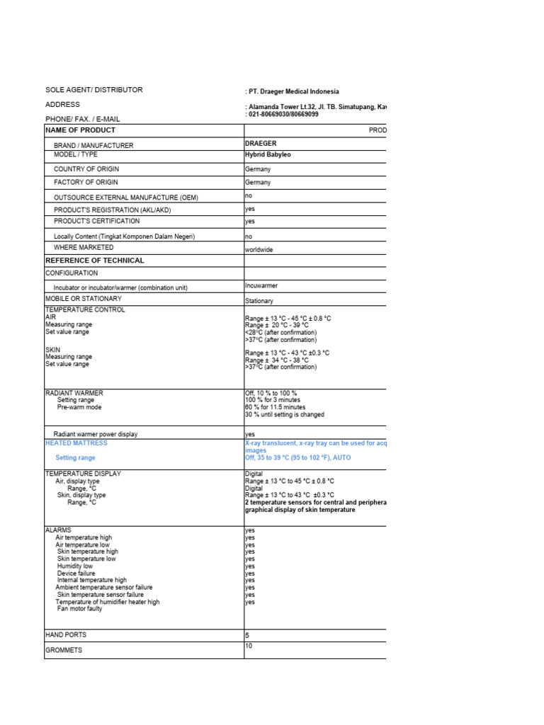 Babyleo TN500 HYBIRD | PDF | Equipment