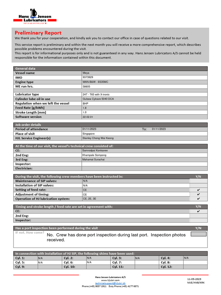 Preliminary Report - 01-11-2023 | PDF
