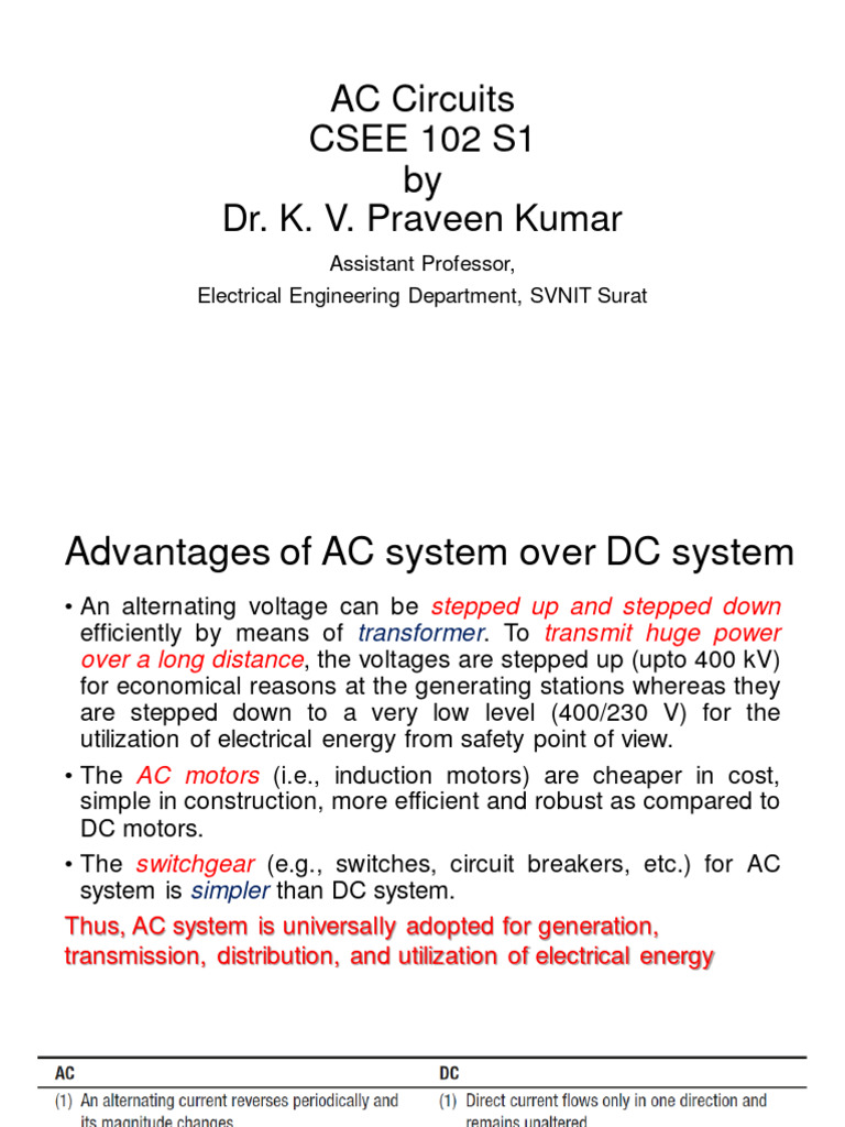 AC Networks | PDF | Ac Power | Electrical Network