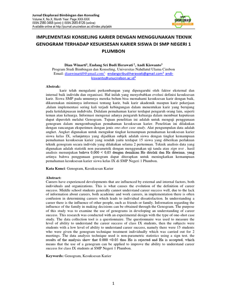 DIAN Jurnal Genogram | PDF | Karier & Perkembangan