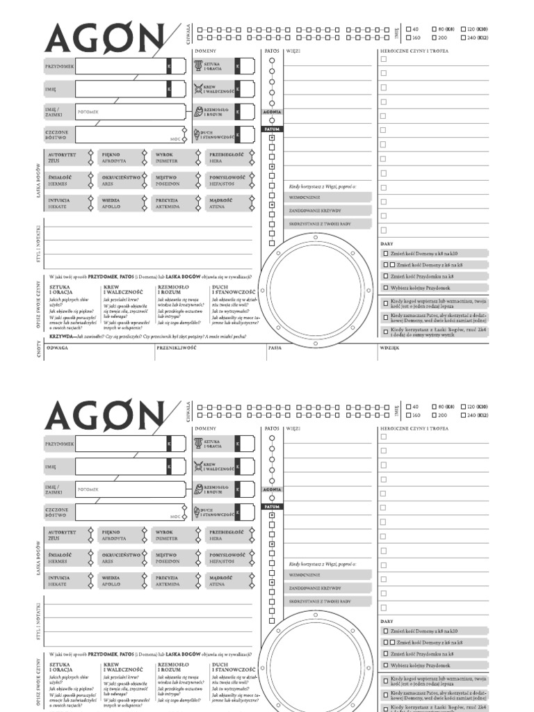 Agon Karta Postaci | PDF