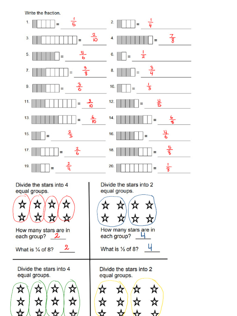 IQ-Maths Grade 3rd - Fraction Part 1 | PDF