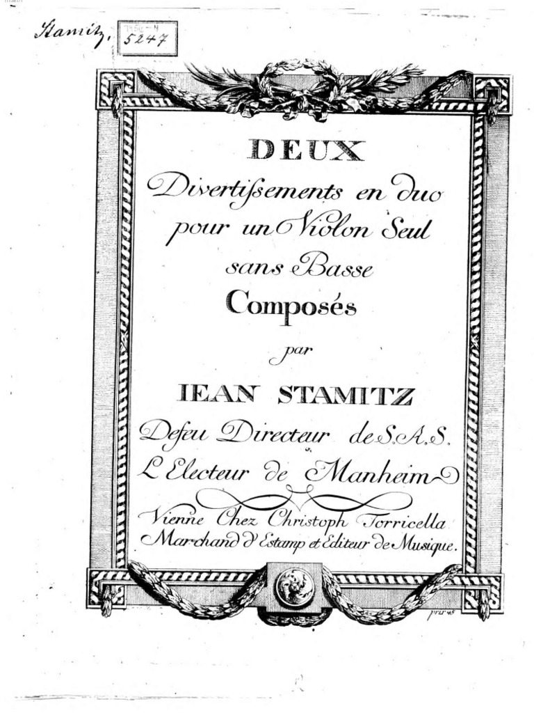 J Stamitz 2 VN Divertissements | PDF
