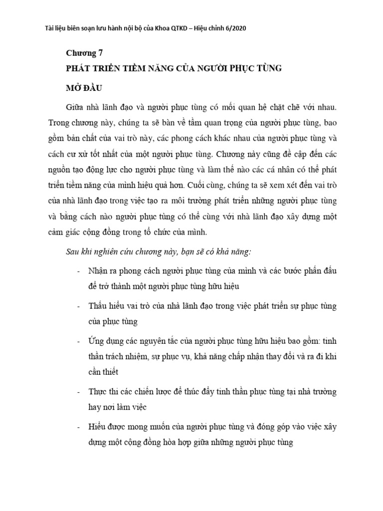 LANH DAO - Version 2 - ch7 - Nguoi Phuc Tung | PDF