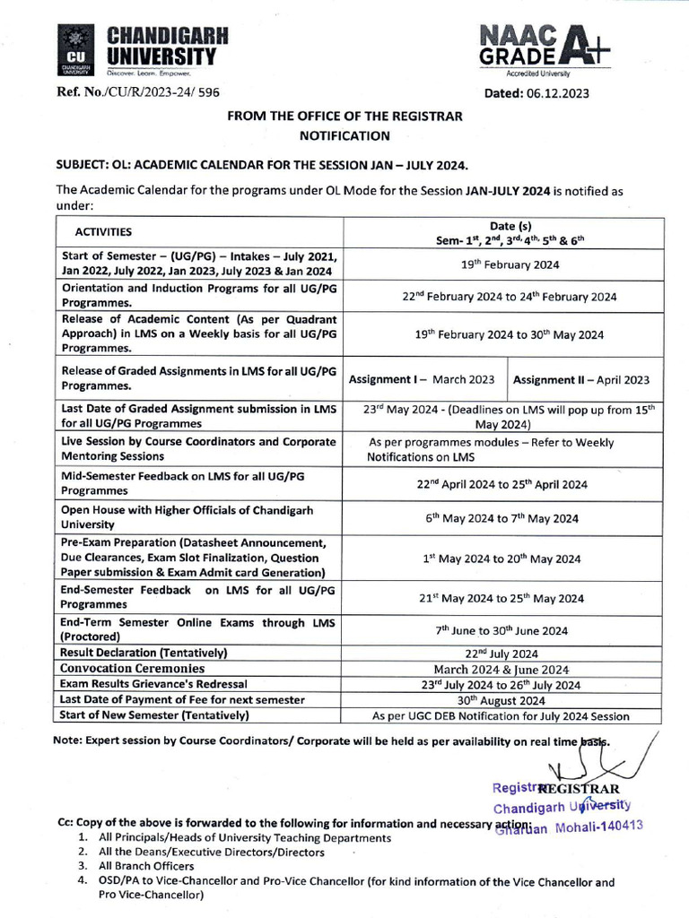 Academic Calendar | PDF