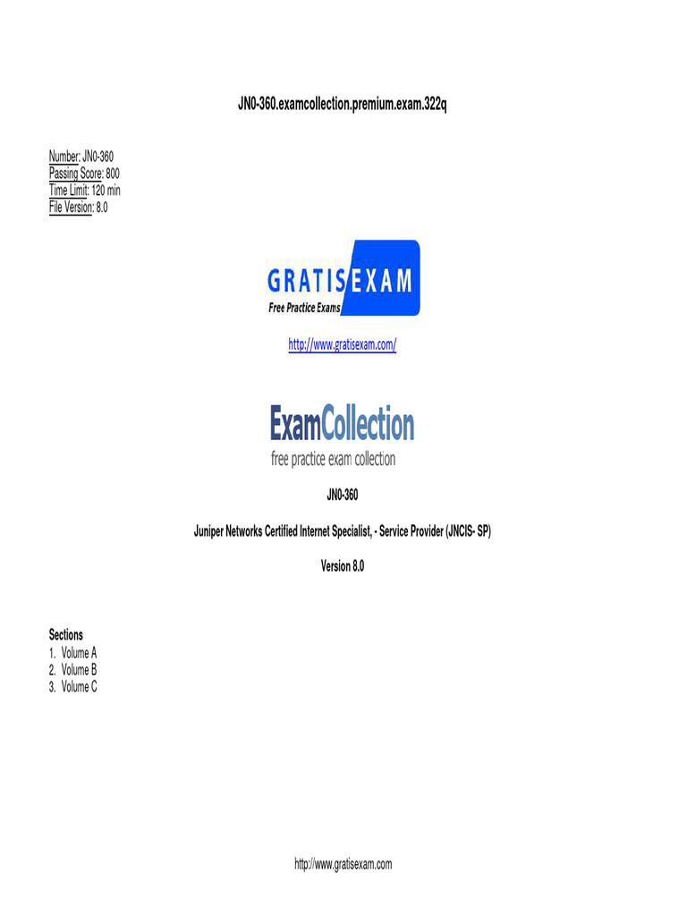 JUNIPER JN0-360 Examcollection Premium Exam 322q | PDF | Networking ...