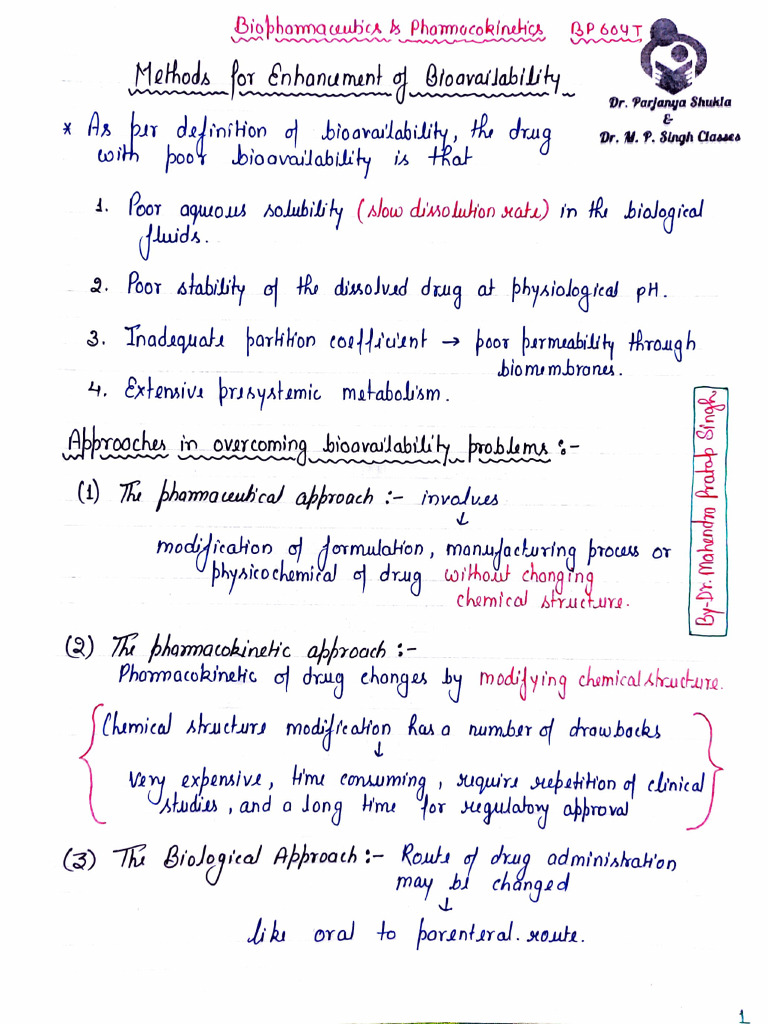 Methods For Enhacement of Bioavailability | PDF
