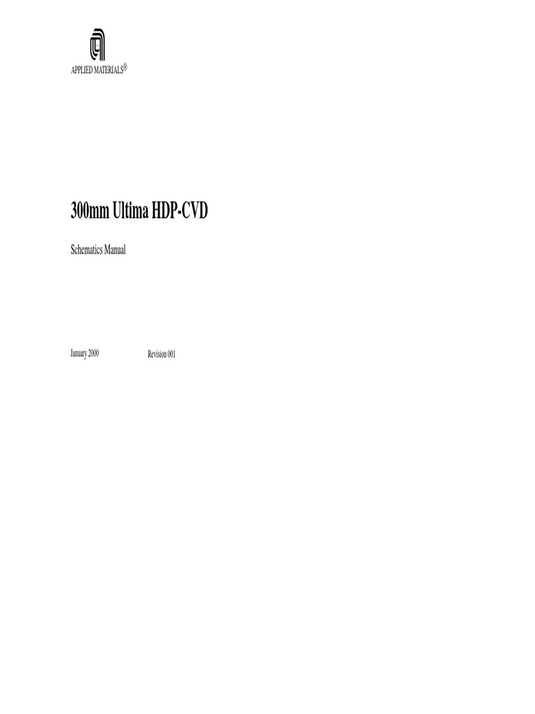 300mm HDP-CVD Ultima Schematics Manual | PDF | Electricity | Electrical Engineering