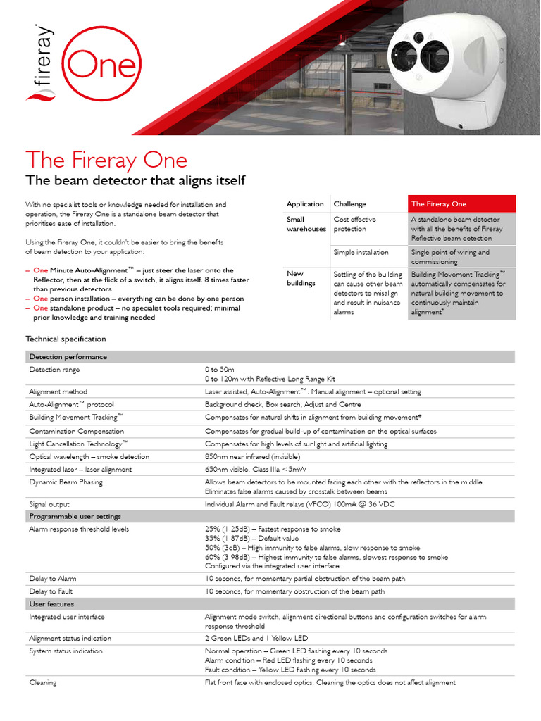 0852 Fireray One Datasheet UK-v3 WEB-2 | PDF | Laser | Optics