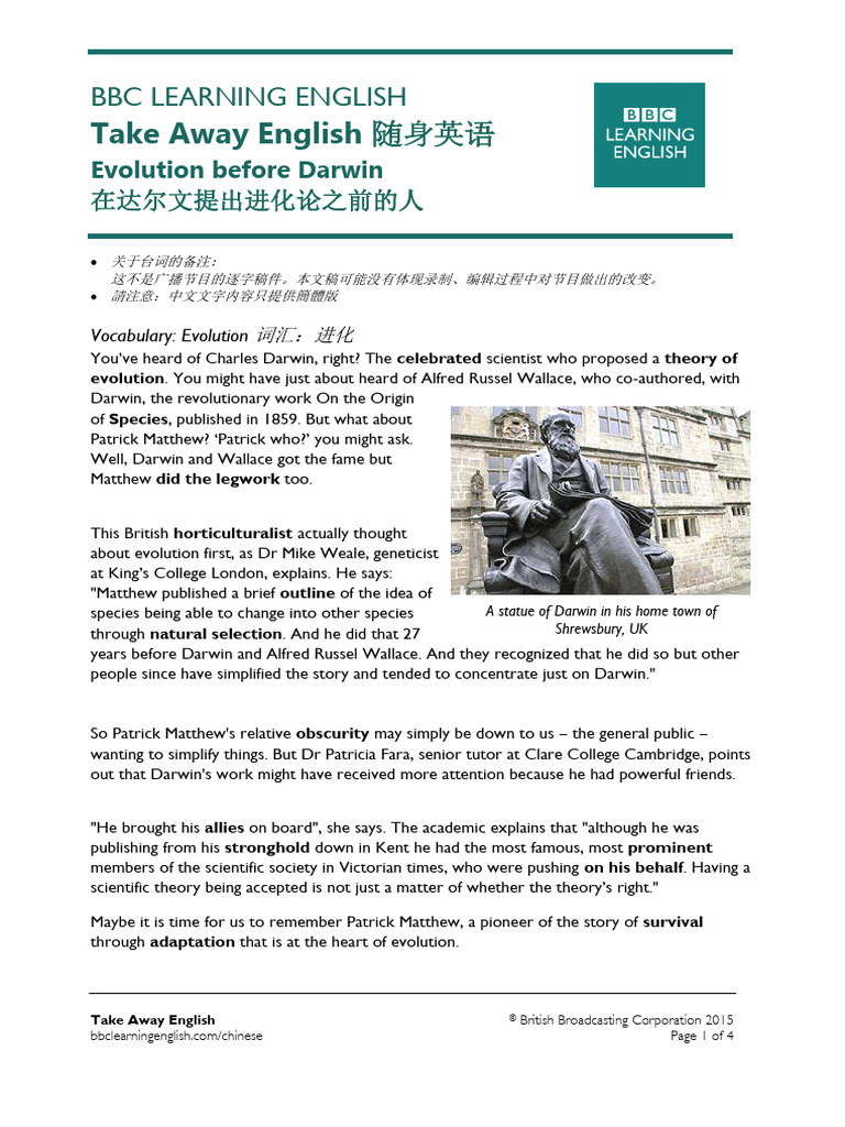 Evolution before Darwin | Download Free PDF | Charles Darwin | On The ...