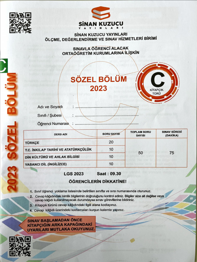 1 Türkiye Geneli Deneme Pdf