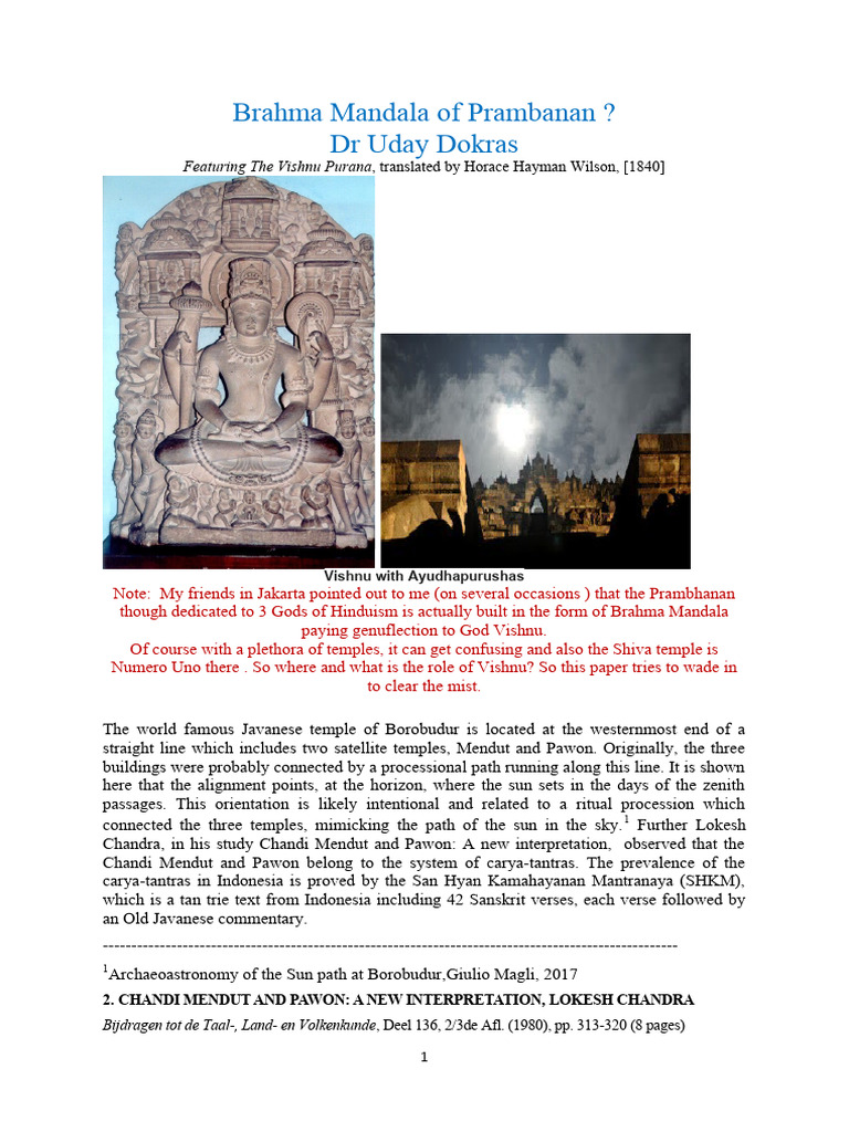 Brahma Mandala of Prambanan | PDF | Mandala | Indian Religions