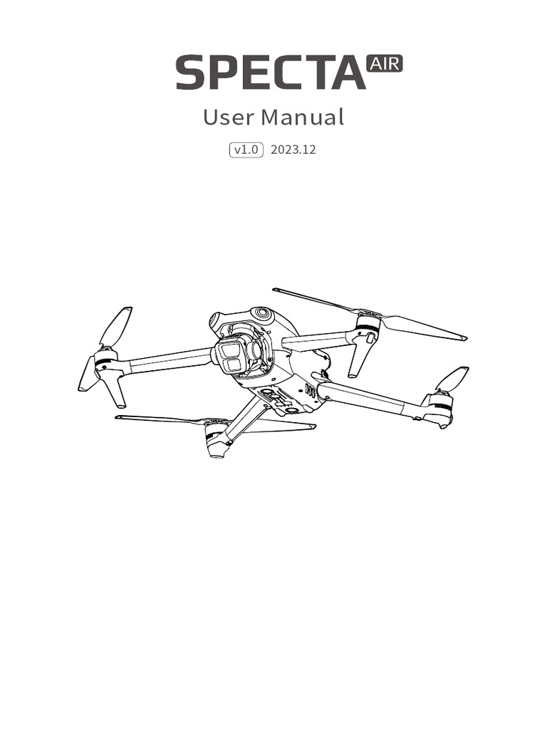 Spectra Air Manual | PDF | Aircraft | Unmanned Aerial Vehicle