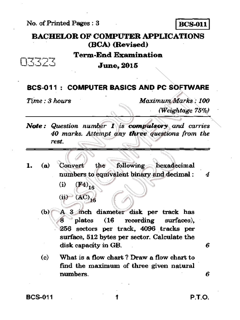 Bcs 011 Optimize Compressed Pdf Computer Data Storage Software 