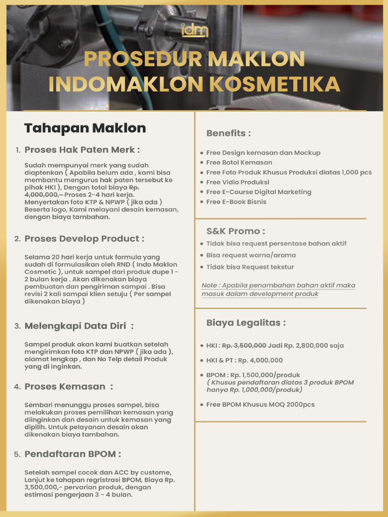 Pricelist Baru Indo Maklon | PDF