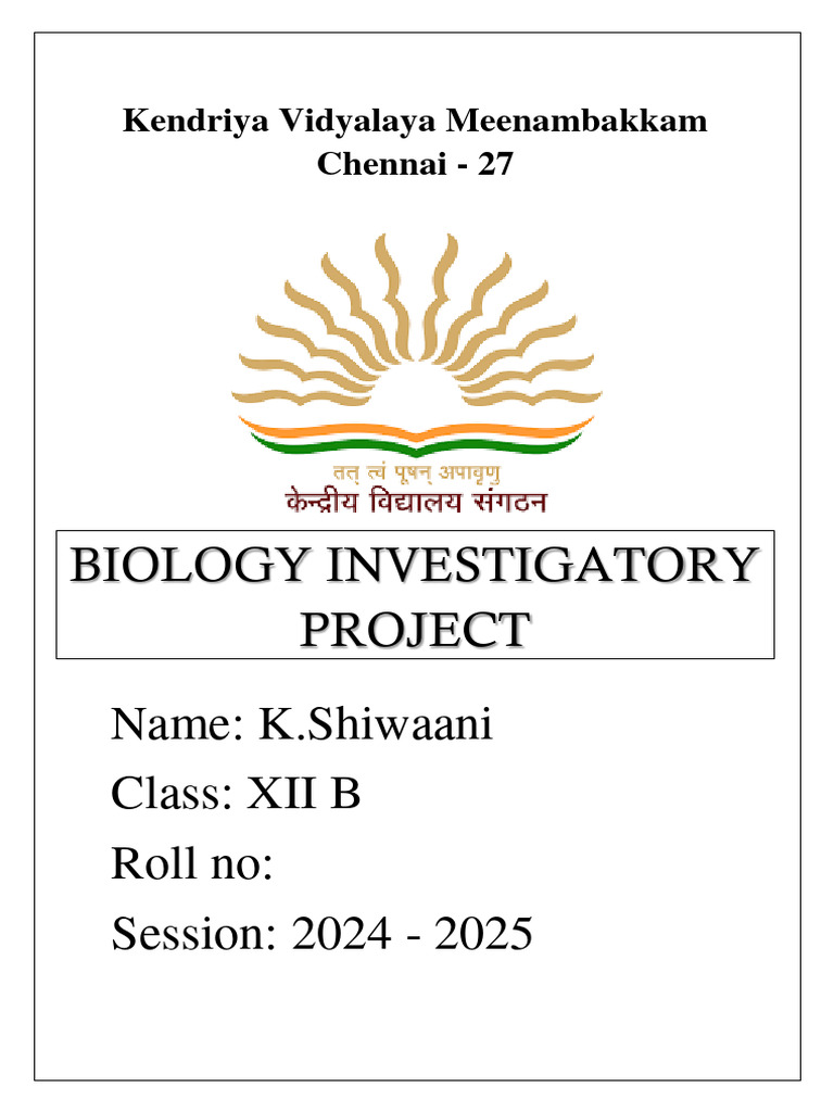 Bio Project No 3 | PDF | Bacteria | Infection