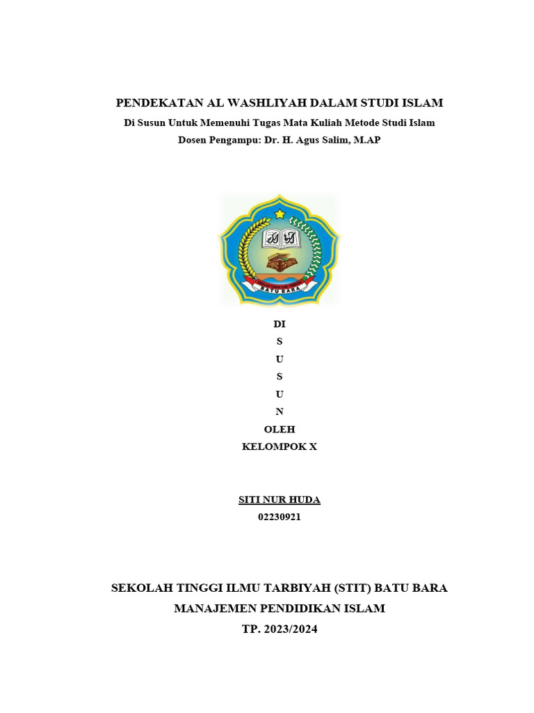 Pendekatan Al Washliyah dalam Islam | PDF