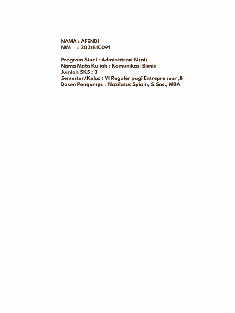 CV Afendi - 20240608 - 064818 - 0000 | PDF