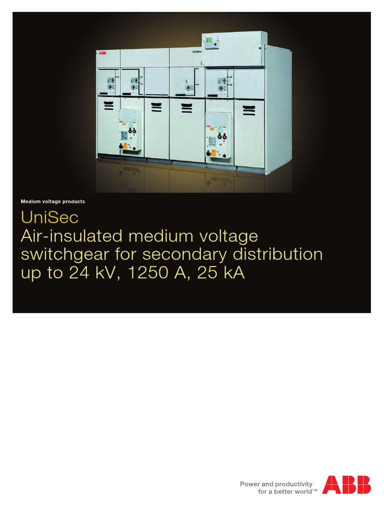 UniSec Air Insulated Medium Voltage Switchgear | PDF | Electric Power ...