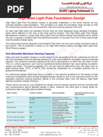 15 - High Mast Light Pole Foundation Design | PDF | Foundation (Engineering) | Concrete