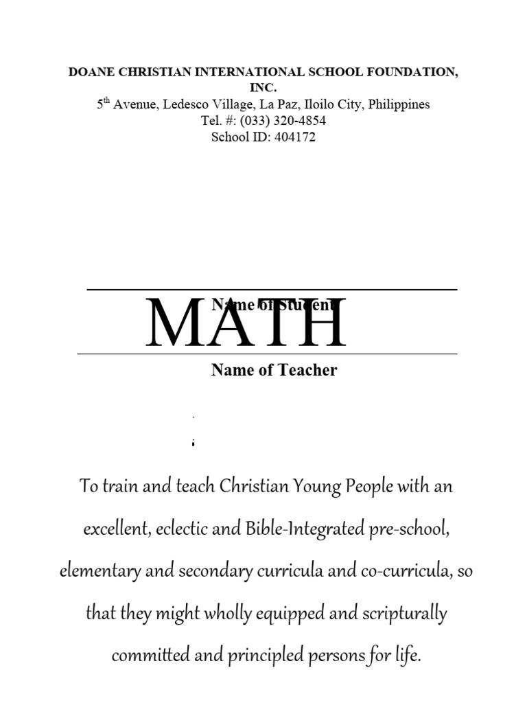 Math Module Cover Page Design | PDF | Area | Mathematics