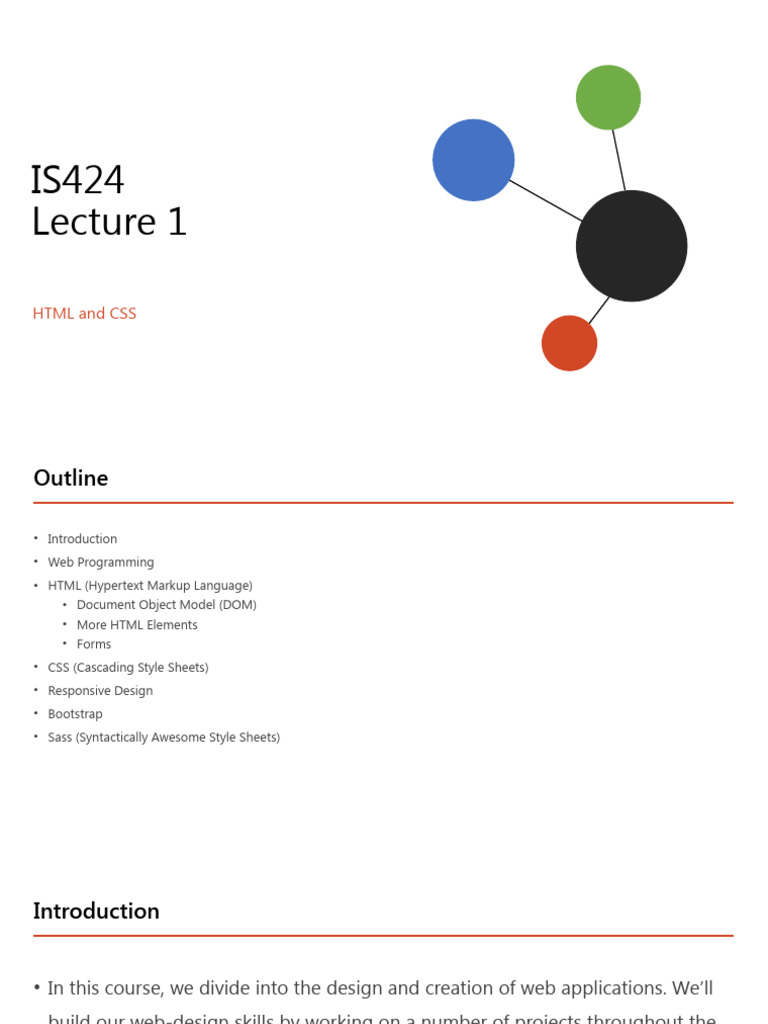 Lecture 1 Html And Css New Pdf Html Html Element