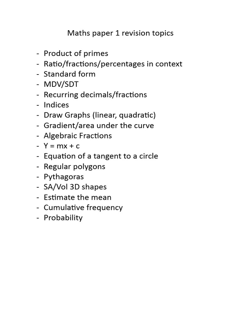 Maths Paper 1 March Mocks 23 | PDF | Teaching Methods & Materials