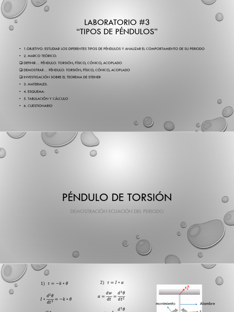 Tipos de Pendulos | PDF | Péndulo | Ingeniería mecánica
