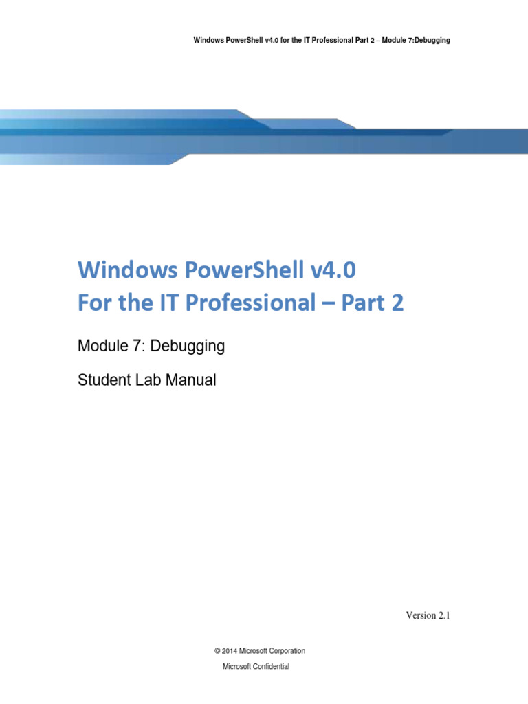 PSITv4 Part2 07 Debugging Student - Version | PDF | Parameter (Computer Programming) | Command ...