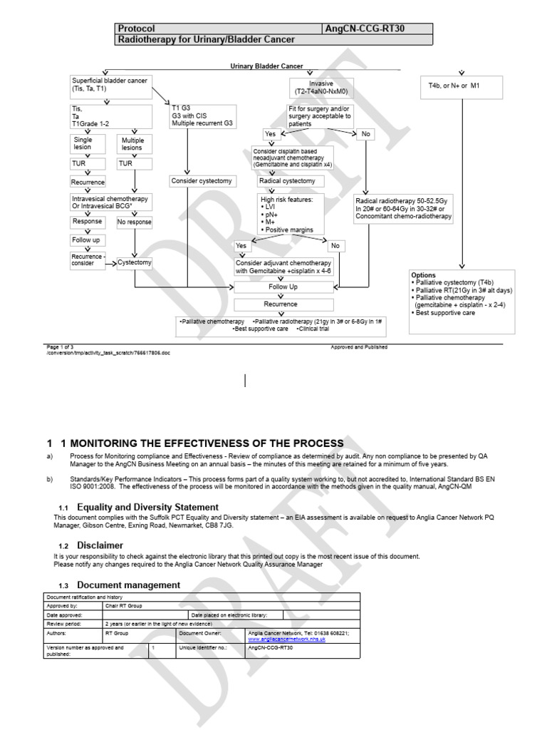 AngCN-CCG-RT30 - v1 Urinary Bladder Protocol | PDF | Causes Of Death ...