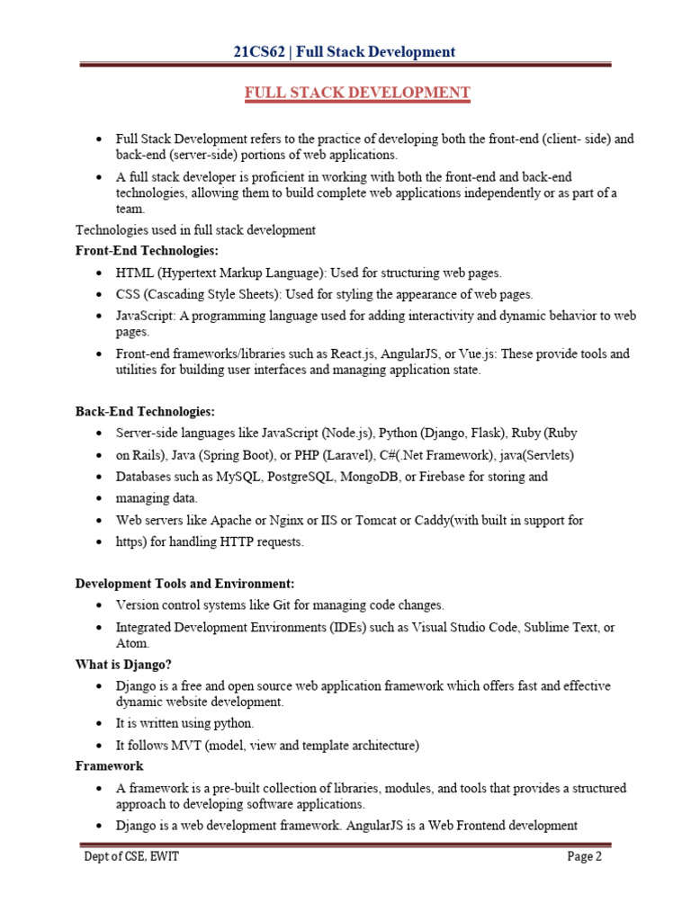 Experiment-01-08 Full Stack Django | PDF | World Wide Web | Internet & Web